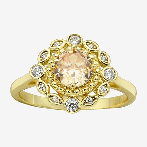 Click here for Sparkle Allure Double Halo Womens Champagne Cubic... prices