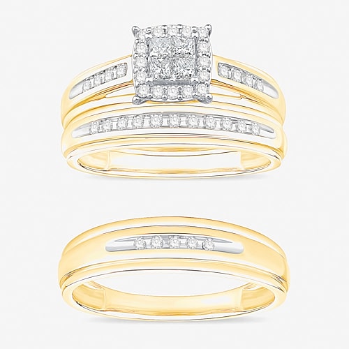 Click here for (I / Si1) 3PC Trio Set Featuring 1/2 CT. T.W. Lab... prices