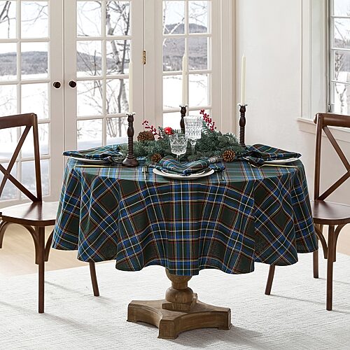 Click here for Elrene Stowe Tartan Holiday Plaid Oval Tablecloth... prices