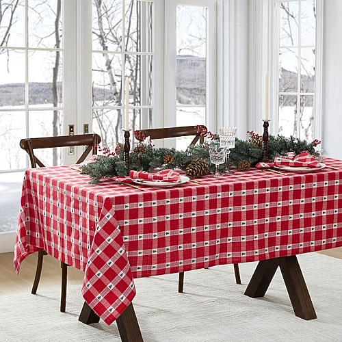 Click here for Elrene Sherwood Tree Dobby Cotton Rectangle Tablec... prices