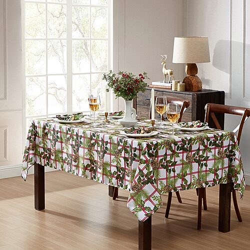 Click here for Elrene Home Fashions Pinecone Plaid Holiday Fabric... prices