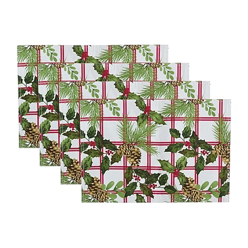 Click here for Elrene Home Fashions Pinecone Plaid Holiday Fabric... prices
