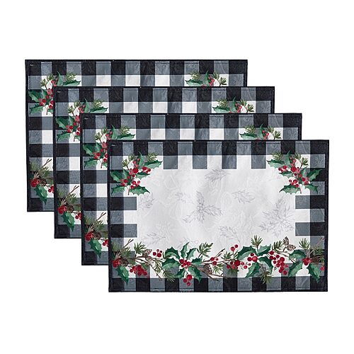 Click here for Elrene Holly Farmhouse Charm Holiday Fabric Placem... prices