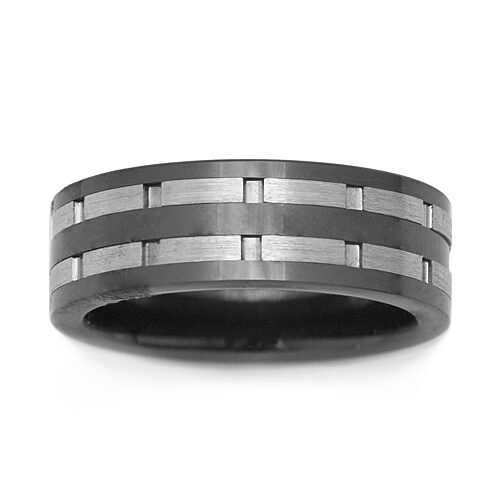 Click here for Black Ceramic & Stainless Steel Inlay Band  13  Bl... prices