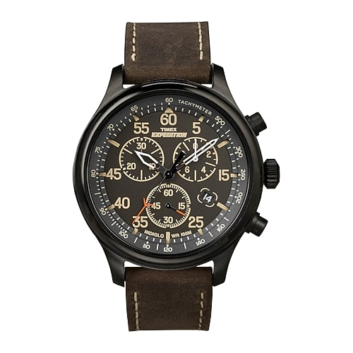 Click here for Timex Expedition Mens Brown Leather Strap Chronogr... prices