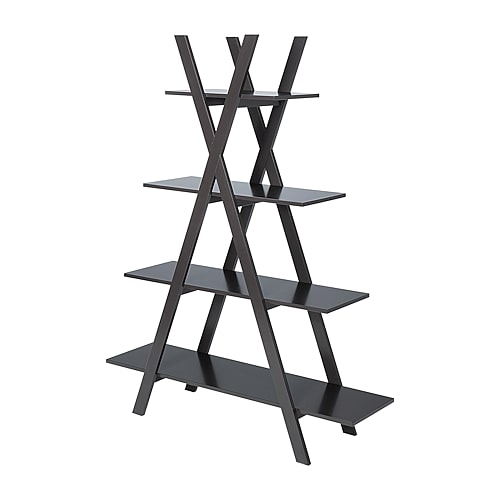 Click here for Oxford 4-Shelf Bookcase  One Size  Brown prices