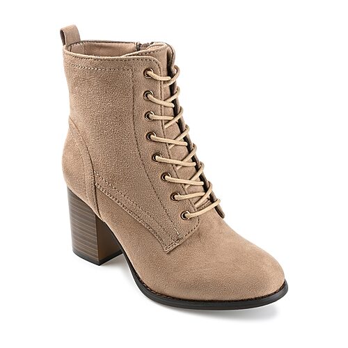 Click here for Journee Collection Womens Baylor Lace Up Stacked H... prices
