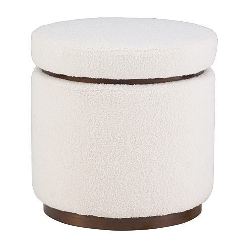 Click here for Berlinda Sherpa Round Storage Ottoman  One Size  W... prices