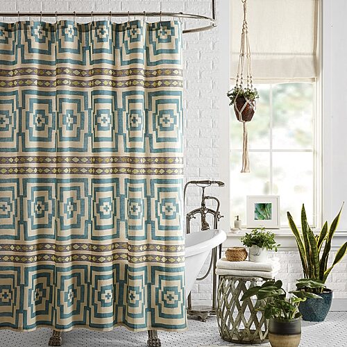 Click here for Justina Blakeney Hypnotic Shower Curtain prices