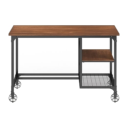 Click here for Furniture of America Deller 2 Shelves Writing Desk... prices