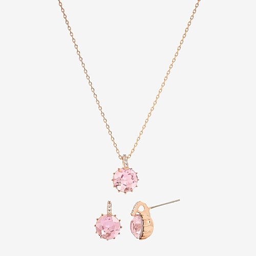 Click here for Sparkle Allure Pink Womens Pink Crystal 18K Rose G... prices