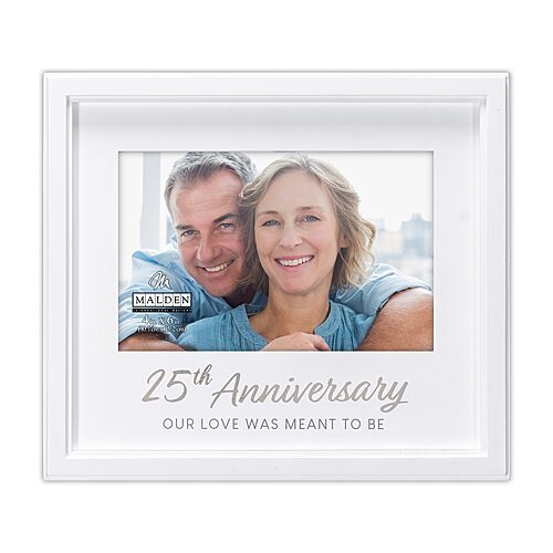 Click here for Malden 4x6 25th Anniversary Bifold Tabletop Frame... prices