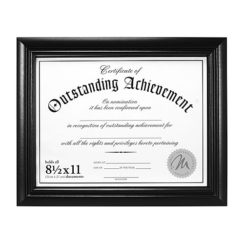 Click here for Malden Black Wooden Certificate Frame - 8.5x11 prices