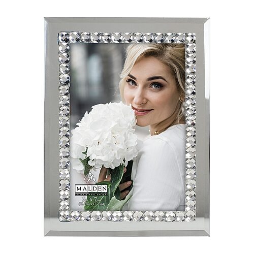 Click here for Malden 5x7 Jeweled Mirror Tabletop Frame  One Size... prices
