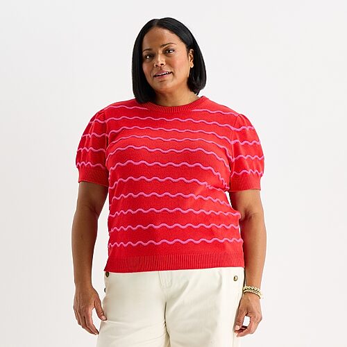 Click here for St. Johns Bay Plus Womens Crew Neck Short Sleeve S... prices