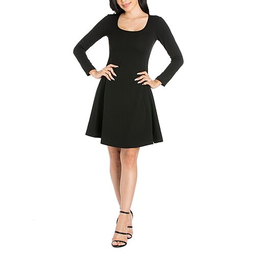 Click here for 24/7 Comfort Apparel Womens Knee Length Skater Dre... prices