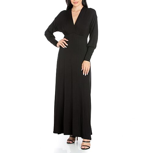 Click here for 24seven Comfort Apparel Womens Long Sleeve Maxi Dr... prices