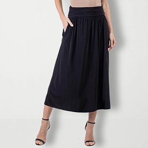 Click here for Womens 24/7 Comfort Apparel Foldover Waist A-Line... prices