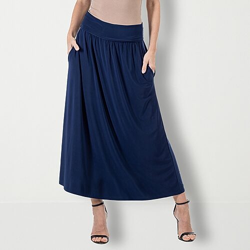 Click here for Womens 24/7 Comfort Apparel Foldover Waist A-Line... prices