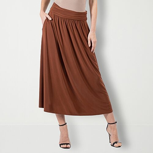 Click here for Womens 24/7 Comfort Apparel Foldover Waist A-Line... prices