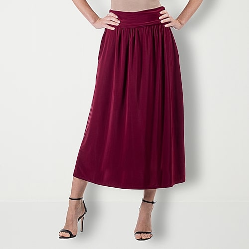 Click here for Womens 24/7 Comfort Apparel Foldover Waist A-Line... prices