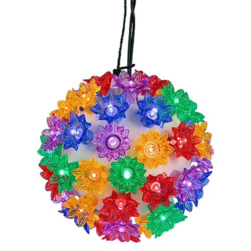 Northlight Led Hanging Starlight Sphere - 6-Inch - Multicolor Lights - White