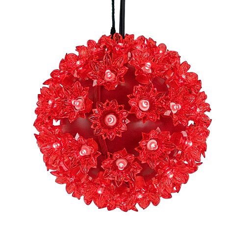 Northlight Led Starlight Sphere Hanging - 6-Inch - Red Lights - Red