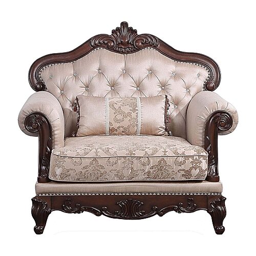 Click here for Furniture of America Noel Tufted Upholstered Armch... prices