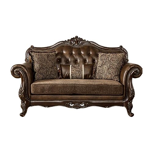 Click here for Furniture of America Somina Roll-Arm Upholstered L... prices