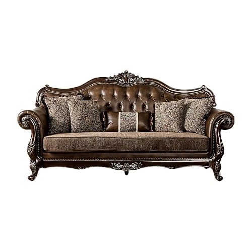 Click here for Furniture of America Somina Roll-Arm Sofa  One Siz... prices