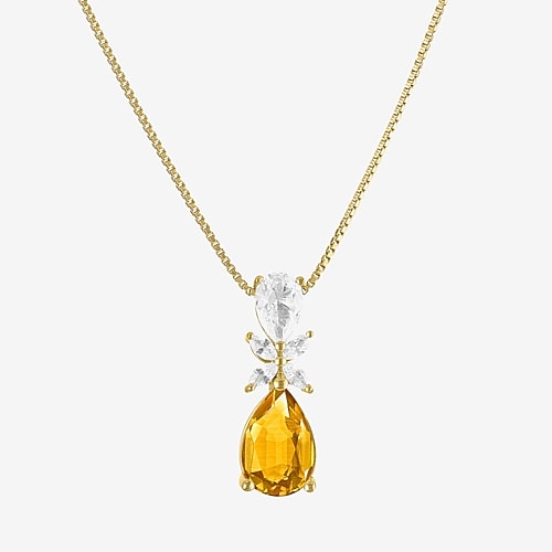 Click here for Womens Gemstone Sterling Silver Pear Pendant Neckl... prices