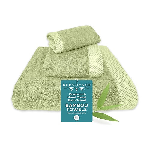 BedVoyage Luxury Viscose from Bamboo 3-Piece Bath Towel Set - Sage