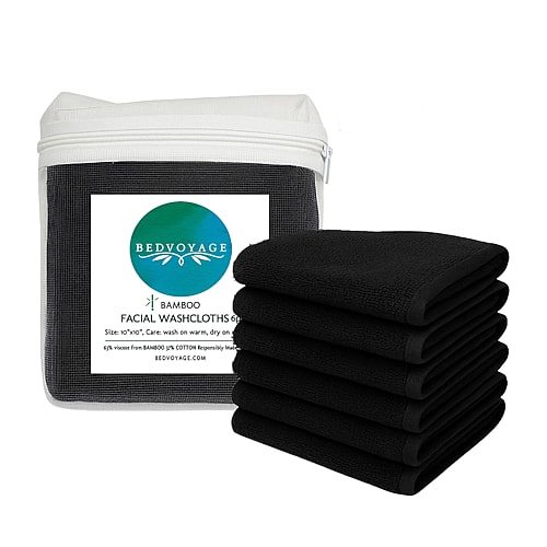Click here for Bedvoyage 6-pc. Washcloth  One Size  Black prices