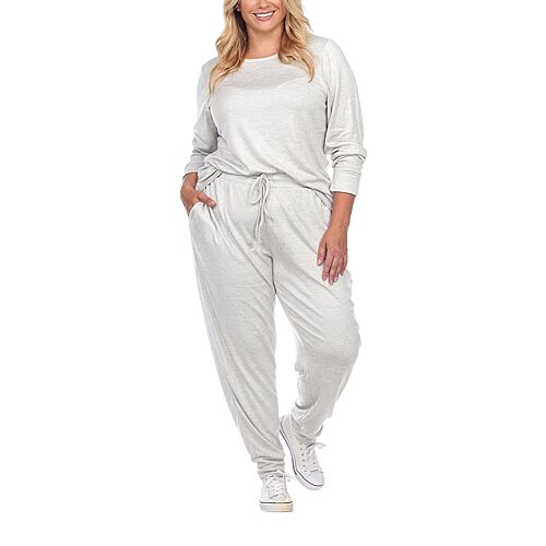 Click here for Plus Size White Mark 2pc. Lounge Set prices