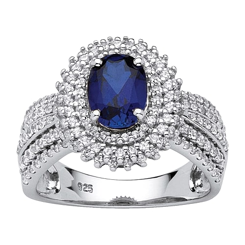 Click here for DiamonArt Womens 2 1/5 CT. T.W. Lab Created Blue S... prices