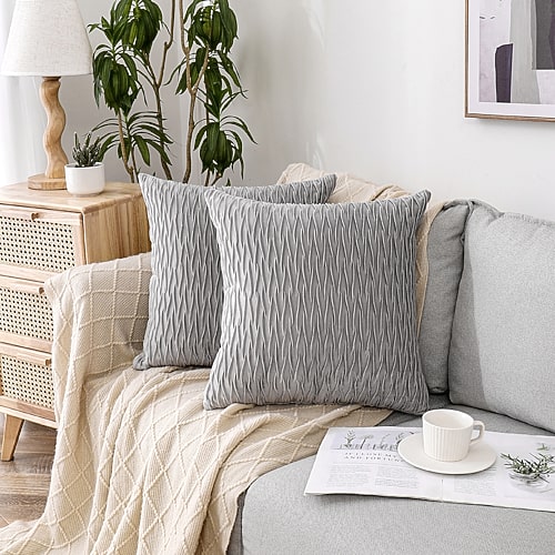 Click here for Regal Home Neil Square Throw Pillow  One Size  Sil... prices