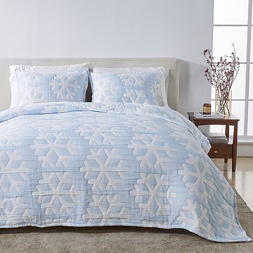 Click here for Linery Reversible Sticthed Quilt Set  One Size  Bl... prices