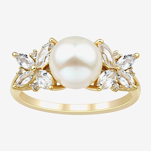 Click here for Womens 8-8.5MM Dyed White 14K Gold Over Silver Coc... prices
