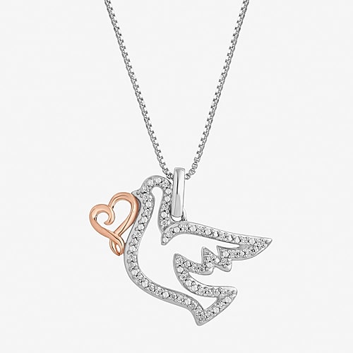 Click here for Dove Womens Diamond Accent Natural White Diamond 1... prices
