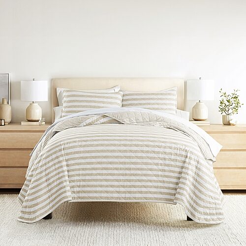 Click here for ienjoy Home Classic Stripe Reversible 2-Pc. Quilt... prices