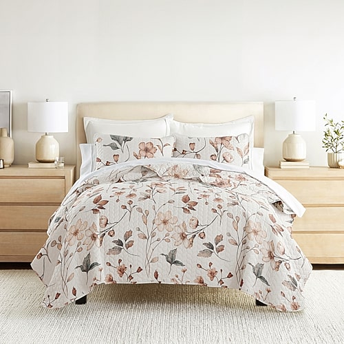 Click here for ienjoy Home Russet Floral Reversible 2-Pc. Quilt S... prices