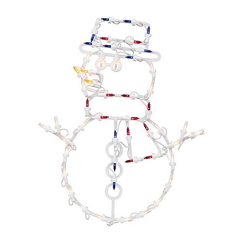 Northlight 18 Lighted Snowman Christmas Window Silhouette Decoration - White