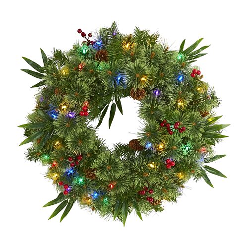 Click here for Nearly Natural 24in. Mixed Pine With Berries And P... prices