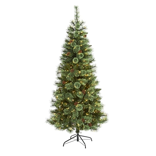 Click here for Nearly Natural 6 Foot Pine With Pine Cones Pre-Lit... prices