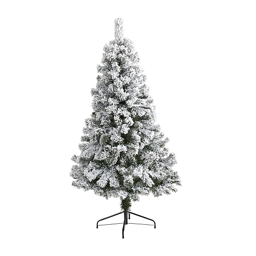 Click here for Nearly Natural 5 Foot West Virginia Flocked Fir Ch... prices