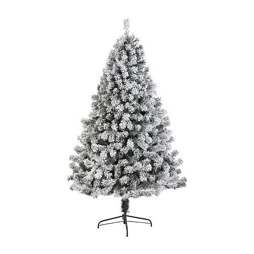 Click here for Nearly Natural 7 Foot West Virginia Flocked Fir Ch... prices
