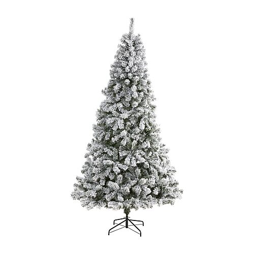 Click here for Nearly Natural 8 Foot West Virginia Flocked Fir Ch... prices