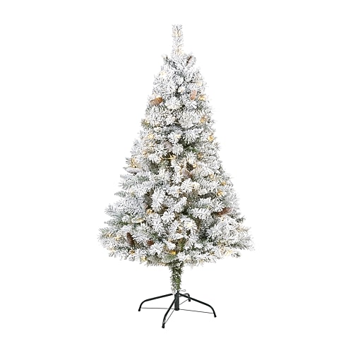 Click here for Nearly Natural 5 Foot White River Mountain Flocked... prices