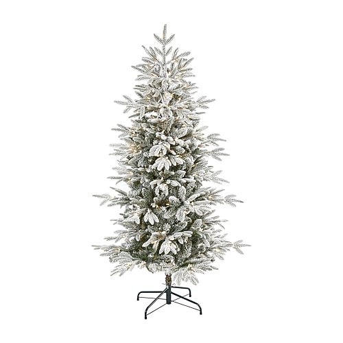 Click here for Nearly Natural 5 1/2 Foot Flocked Manchester Spruc... prices