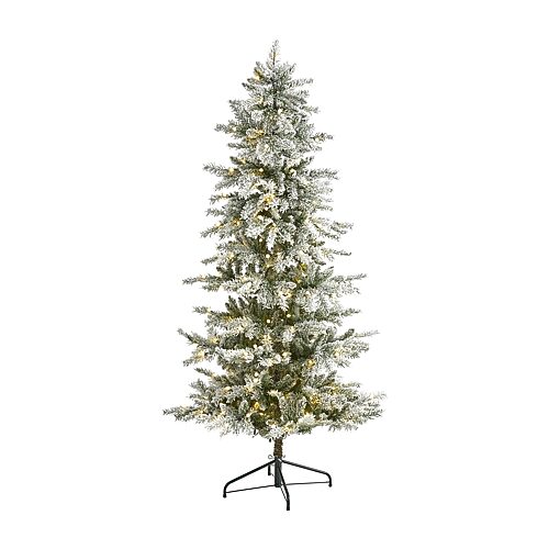 Click here for Nearly Natural 6 1/2 Foot Slim Nova Scotia Flocked... prices